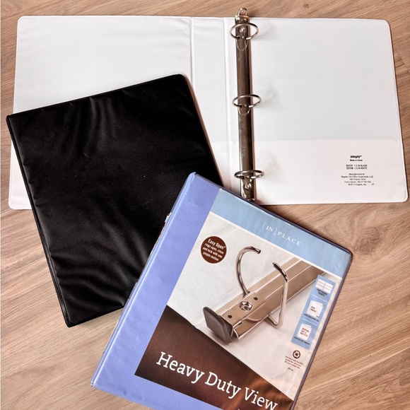 Place | Office | Place Blue And Black Heavy Duty Binder Set | Poshmark